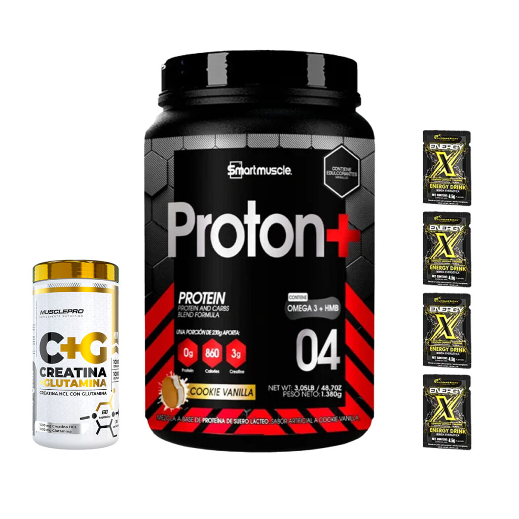 Proteína Proton + Gainer de 3 libras + Creatina y sobres – Fullfit Tienda Suplementos ...